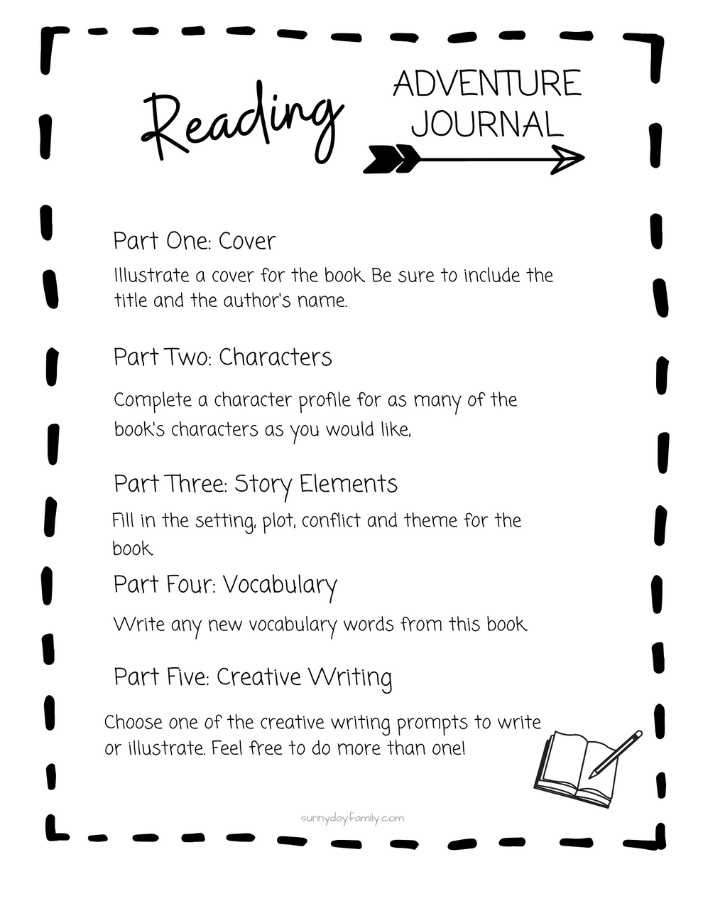 Reading Adventure Journal – sunnydayfamily