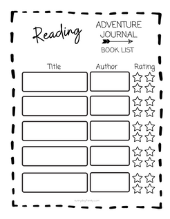 Reading Adventure Journal – sunnydayfamily